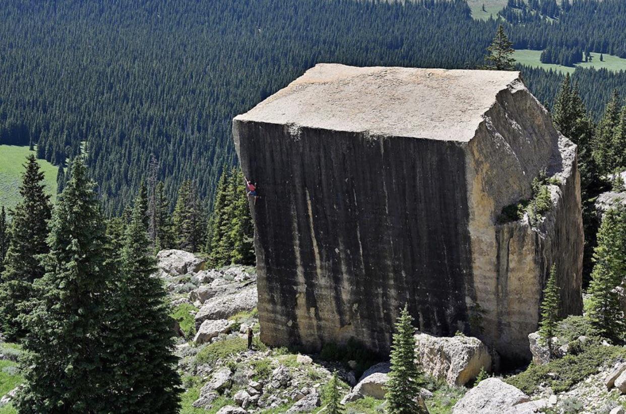 "The falling block in Wyoming" is a 75 feet high block. The name ...